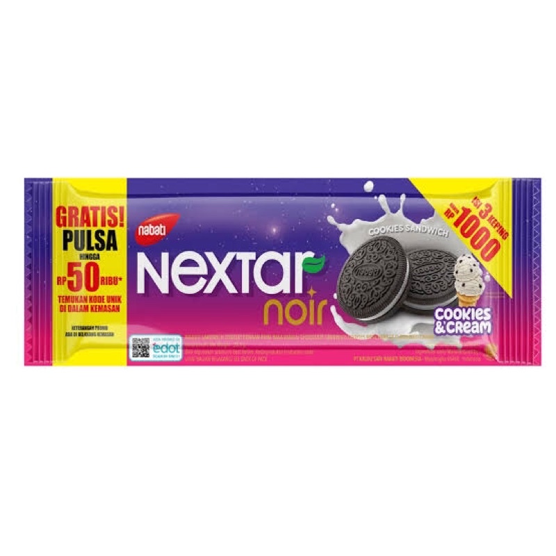 Jual NEXTAR NOIR COOKIES CREAM (ISI 10 PCS) @22gr | Shopee Indonesia