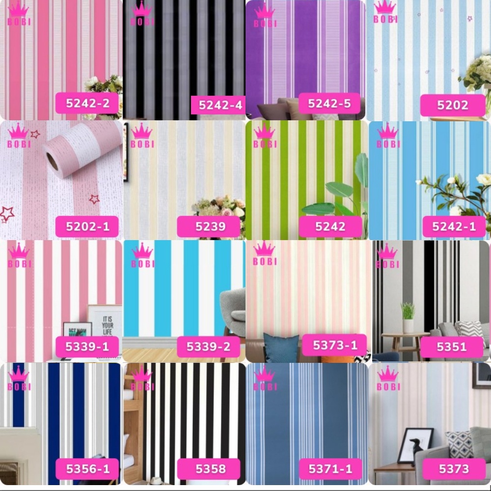 Jual Wallpaper Sticker 9mx45cm /Wallsticker Termurah /Wallpaper Sticker Bervariasi Motif Salur ...