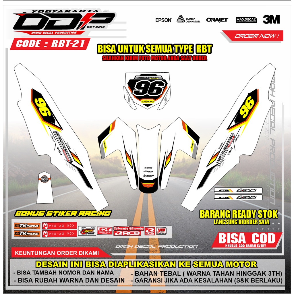Jual DECAL RBT BODY JUPITER YAMAHA VEGA NEW FULL BODY DEKAL STICKER ...