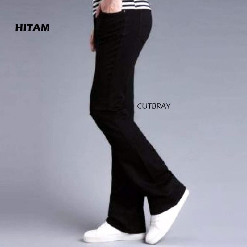 Jual Celana Jeans Cutbray Pria Komprang/Celana Boocut Cutbray Pria ...