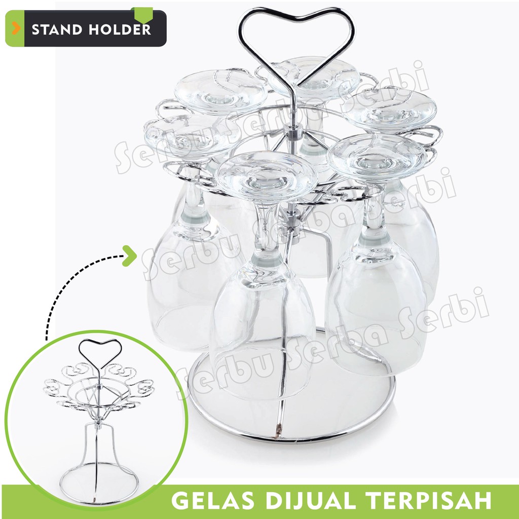 Jual SERBU MURAH - STAND HOLDER SAMPAGNE - Stand Glass Stainless ...