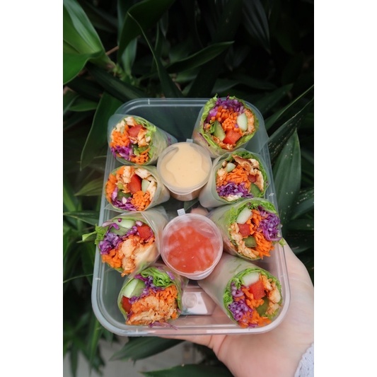 Jual salad sayur roll 8 Roll ( Veggei vietnam Roll) | Shopee Indonesia