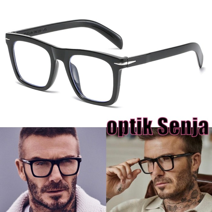 Jual Frame Kacamata Minus Pria Sporty David Beckham Square Photocromic ...