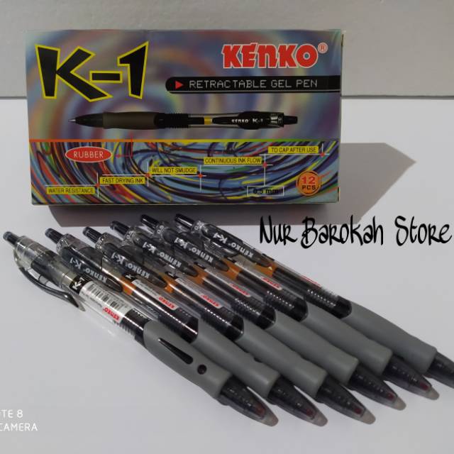 Jual Pulpen Gel Kenko K - 1 ukuran 0,5 mm Warna Hitam | Shopee Indonesia