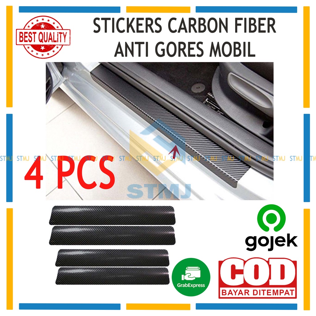 Jual Stickers Carbon Fiber Anti Gores untuk Mobil - D-704 - Black ...