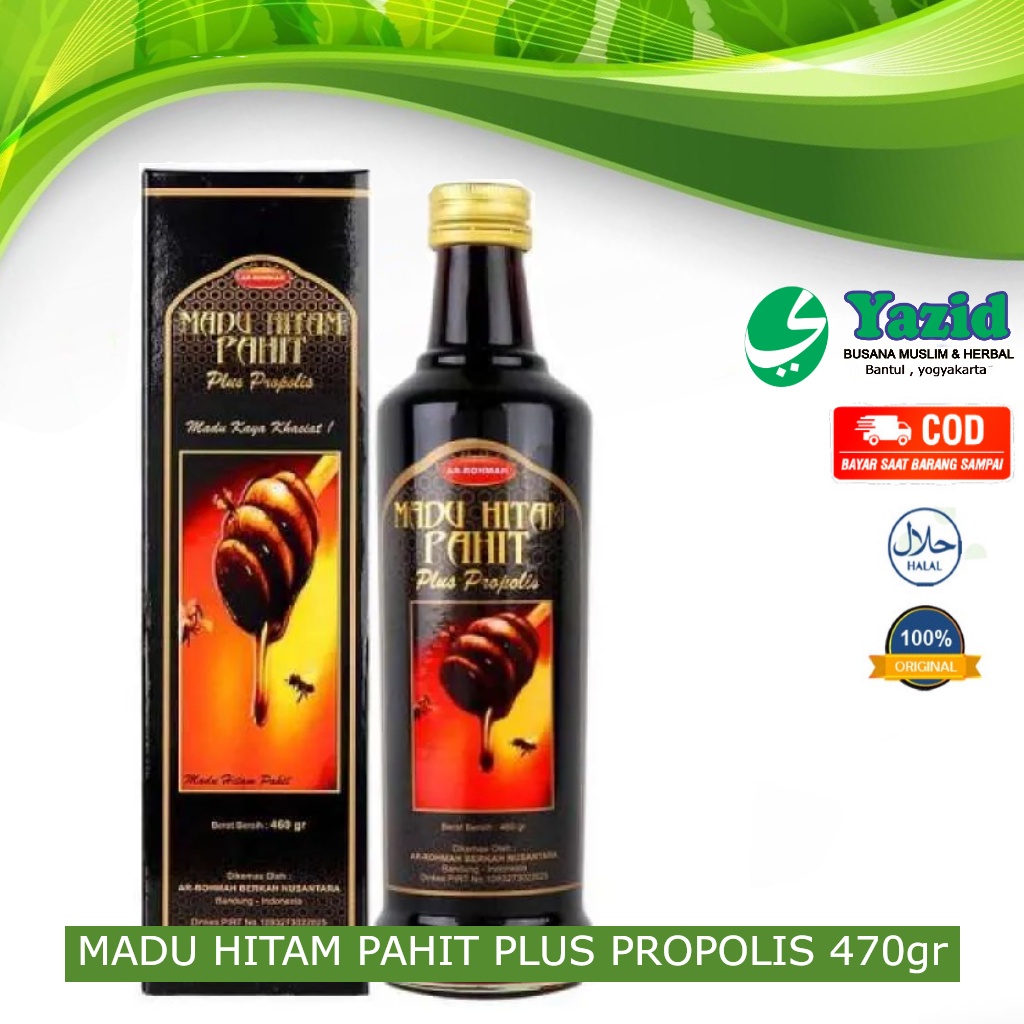 Jual MADU HITAM PAHIT PLUS PROPOLIS 470gr UNTUK BERBAGAI PENYAKIT ...