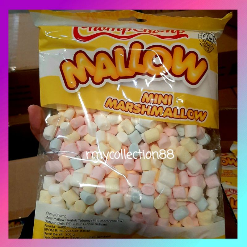 Jual Chompchomp mini marsmallow / tabung mini 200 gram (kemasan baru sesuai sampul) | Shopee ...