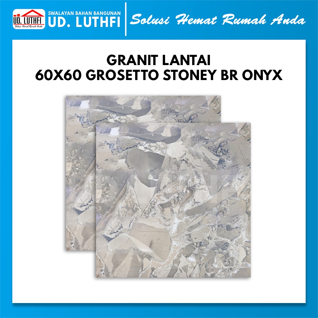 Jual Granit Lantai 60x60 Grosetto Stoney Brown Onyx | Shopee Indonesia
