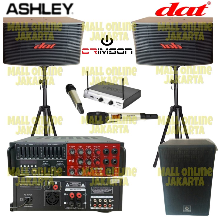 Jual Paket sound dat 10 inch karaoke bluetooth original subwoofer 12 ...