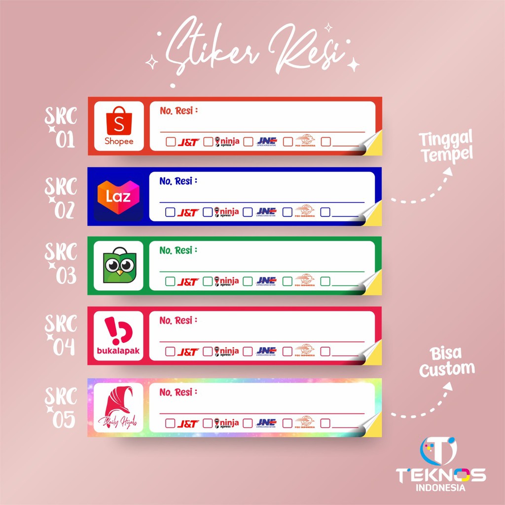 Jual STIKER LABEL RESI CUSTOM - STIKER LABEL RESI PENGIRIMAN | Shopee ...