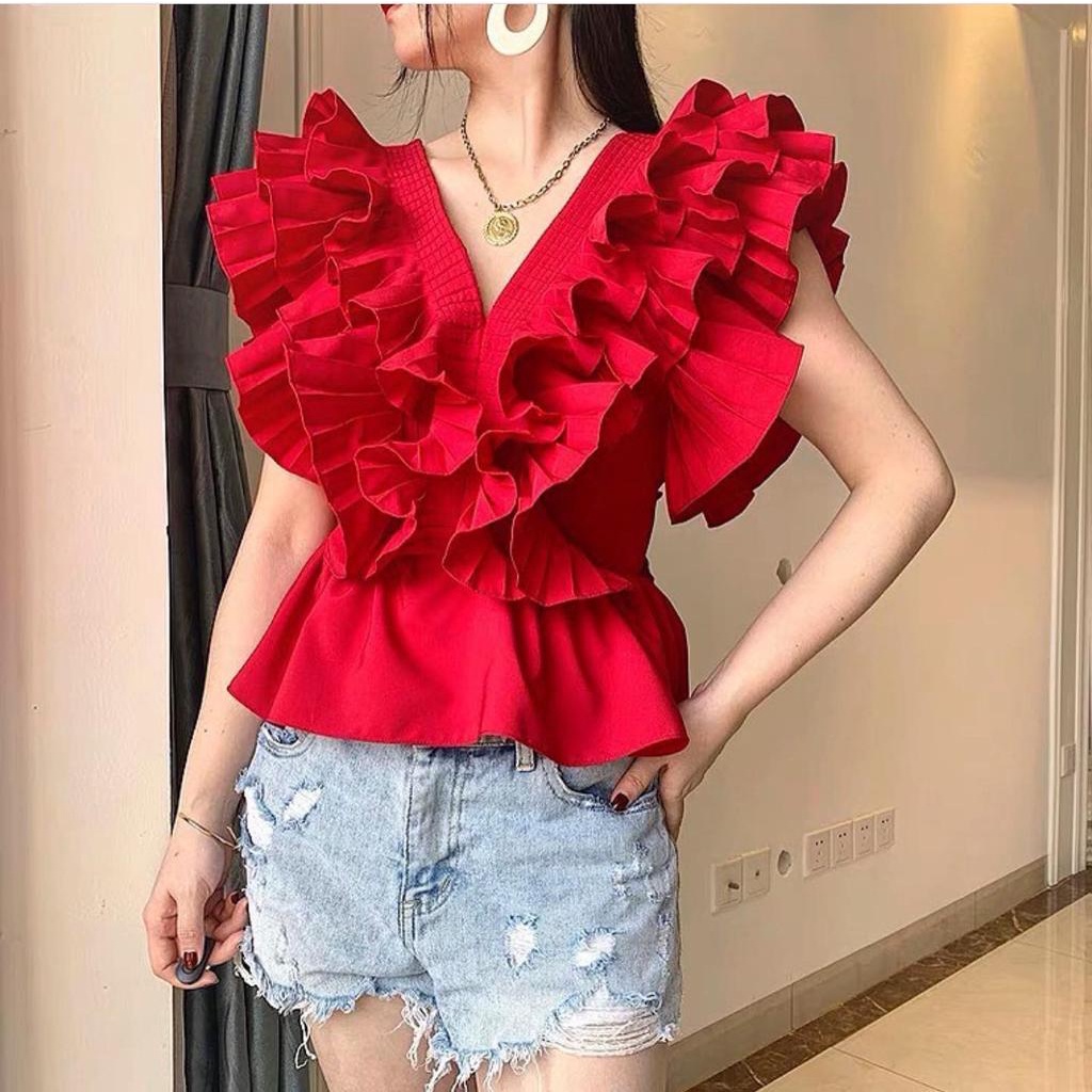 Jual TP177 - PREMIUM TOP RUFFLE | Shopee Indonesia