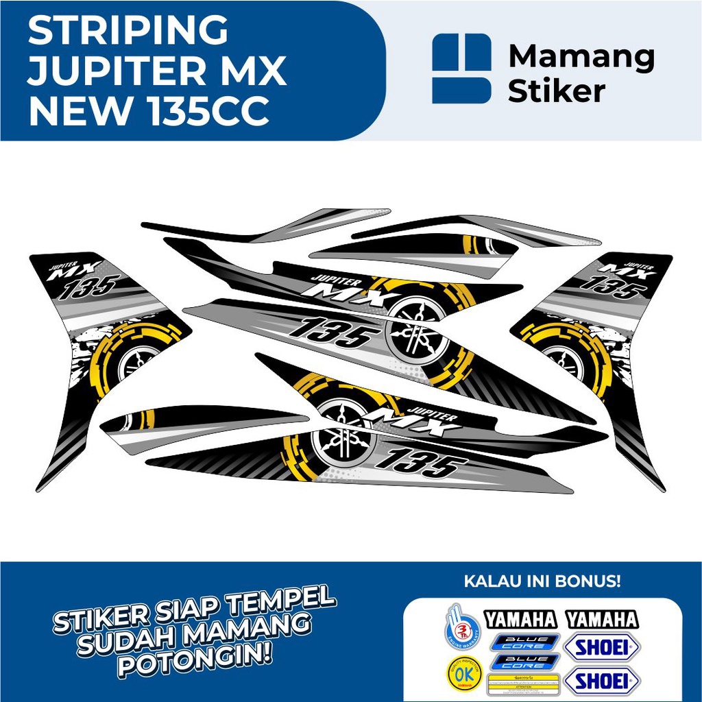 Jual STRIPING LIST BODY YAMAHA JUPITER MX NEW 135 VARIASI 1 RACING RC ...