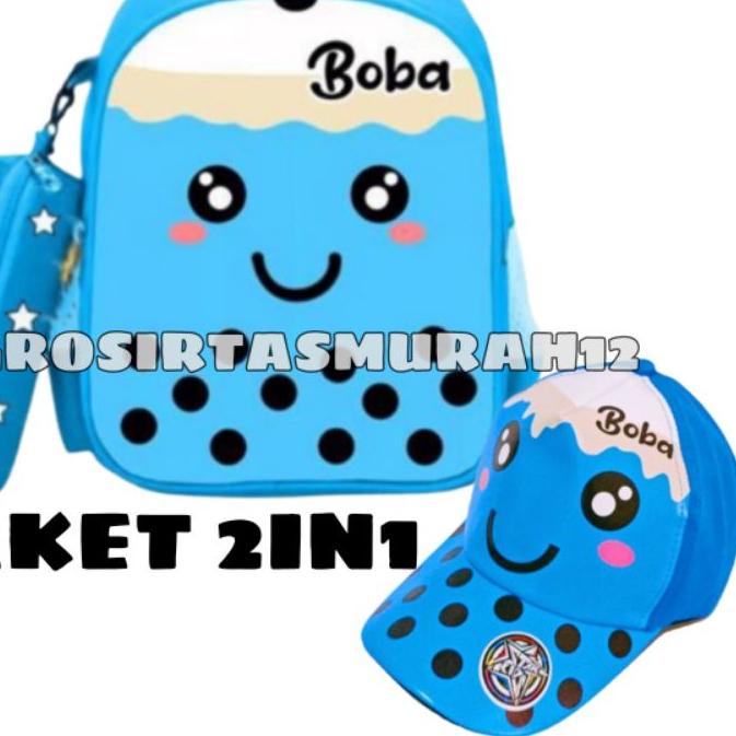 Jual PROMOSI !! 9.9 Tas BOBA Tas Ransel Sekolah Anak Perempuan TK SD PAUD BONUS TEMPAT PENSIL ...