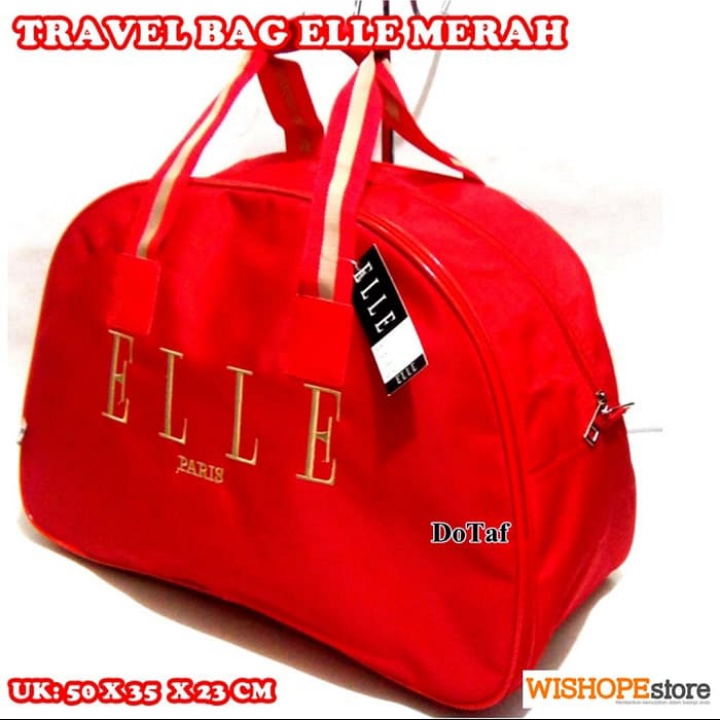 Jual TAS TRAVEL KOPER TAS PAKAIAN JINJING PAKAIAN ELLE MAROON TRAVEL ...