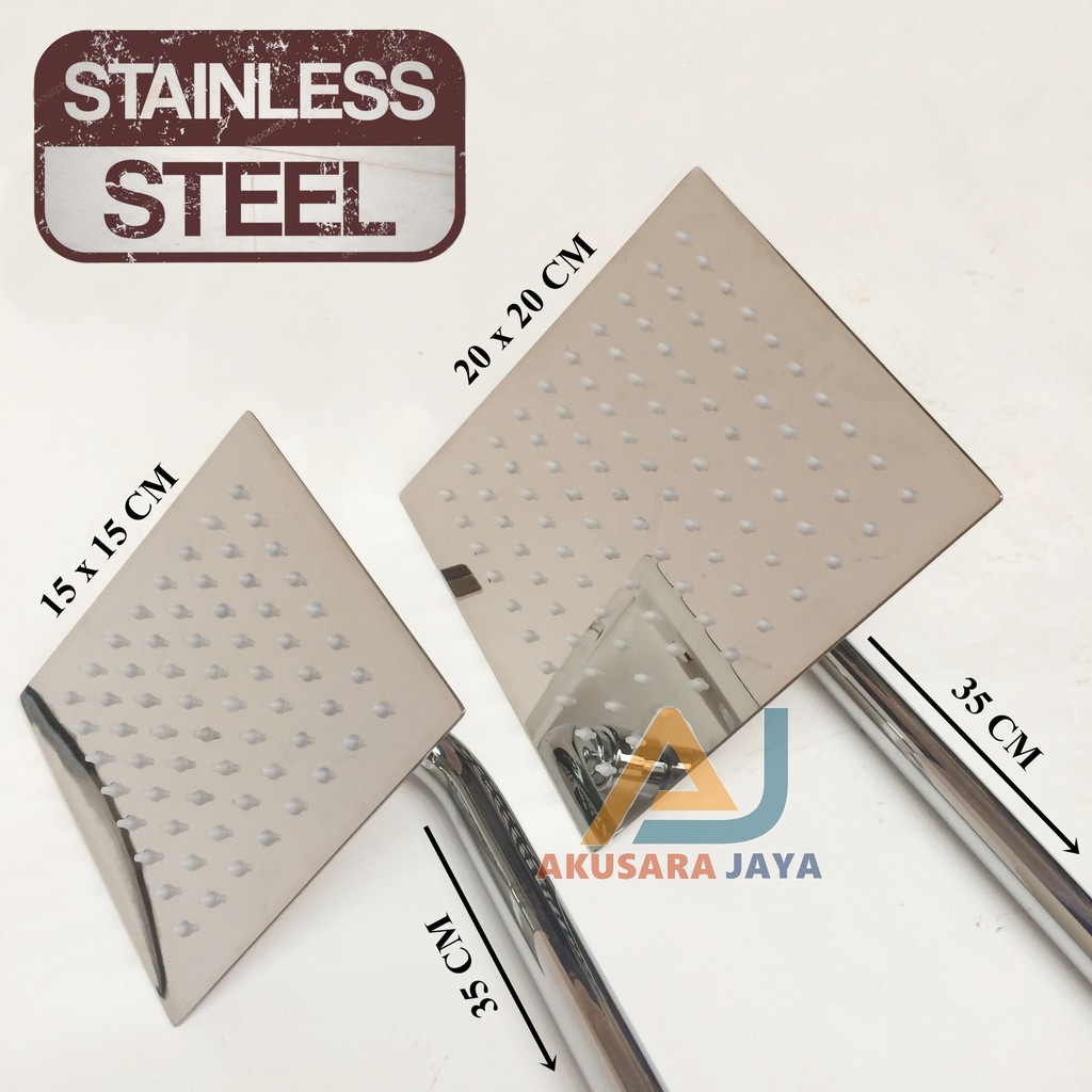 Jual Wall shower STAINLESS / Shower tanam / shower tembok/ model Kotak ...