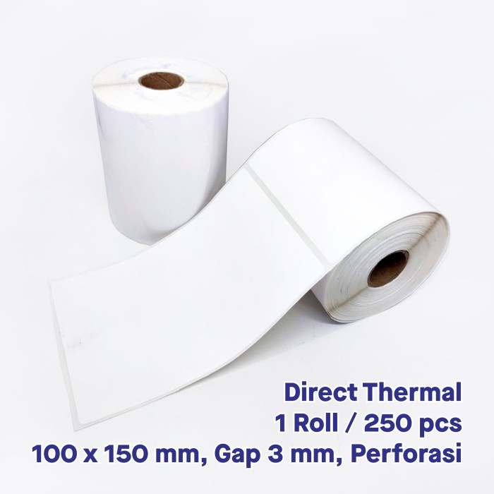 Jual Sticker Label Barcode Stiker Direct Thermal 10 x 15 cm 100 x 150 ...