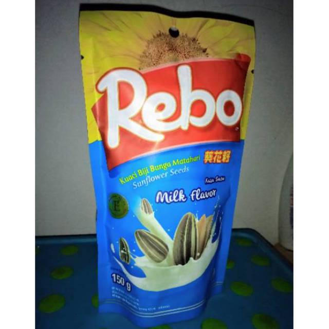 Jual Rebo Kuaci Biji Bunga Matahari Rasa Susu 150 gram | Shopee Indonesia