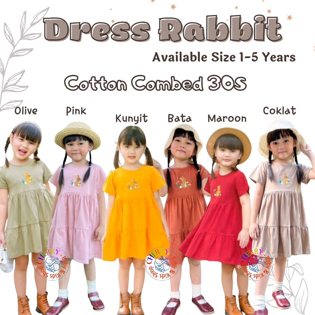 Jual Dress Rabbit Anak 1-5 Tahun Smilee Dress Layer Rabbit Anak Lucuna ...