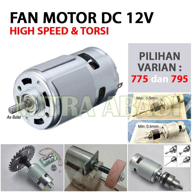 Jual FAN MOTOR DC 12V HIGH SPEED & TORSI | Shopee Indonesia