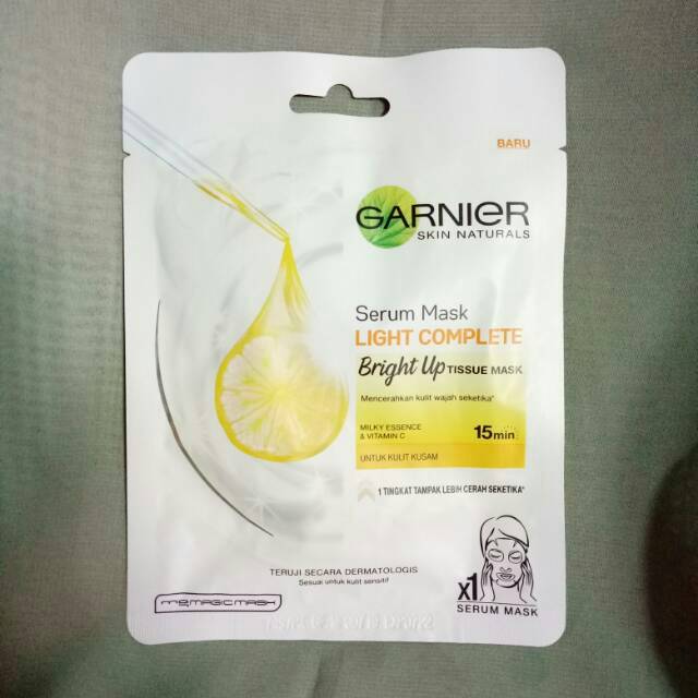 Jual Garnier Serum Mask Light Complete Bright Up / Sheet Mask Garnier ...