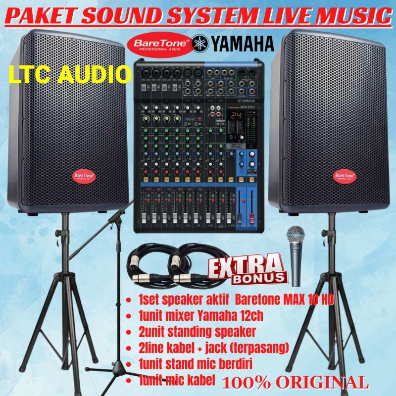 Jual Paket Sound System Outdoor Live Music Cafe BARETONE 10 Inch ...