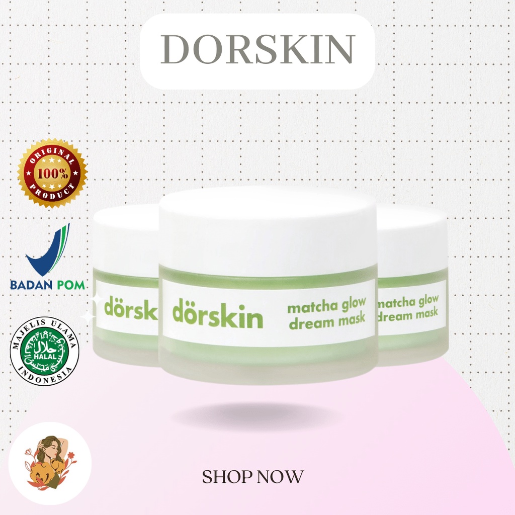 Jual DORSKIN | Dorskin Matcha Glow Dream Sleeping Mask Brightening ...