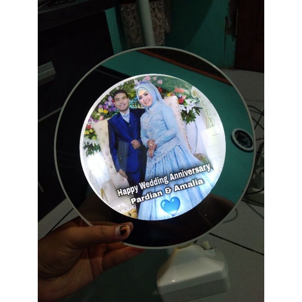 Jual ASTONE Cermin Magic CUSTOM CETAK FOTO Bebas Foto keluarga Pacar ...
