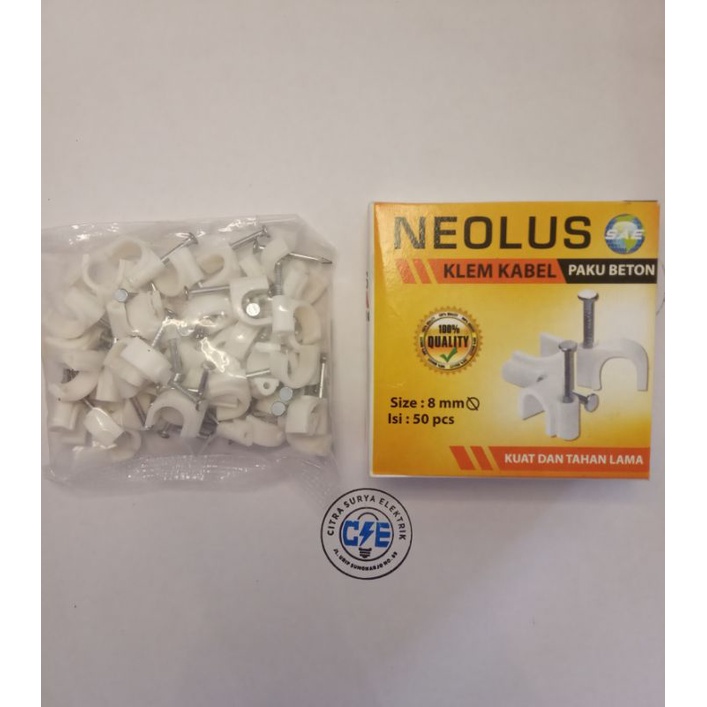 Jual Klem Kabel / Paku Klem 8mm Neolus | Shopee Indonesia