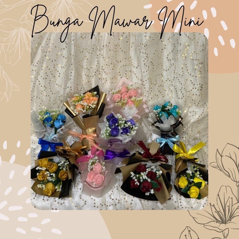 Jual [READY] Mini Flowers Bouquet (Buket Bunga Mini) | Shopee Indonesia