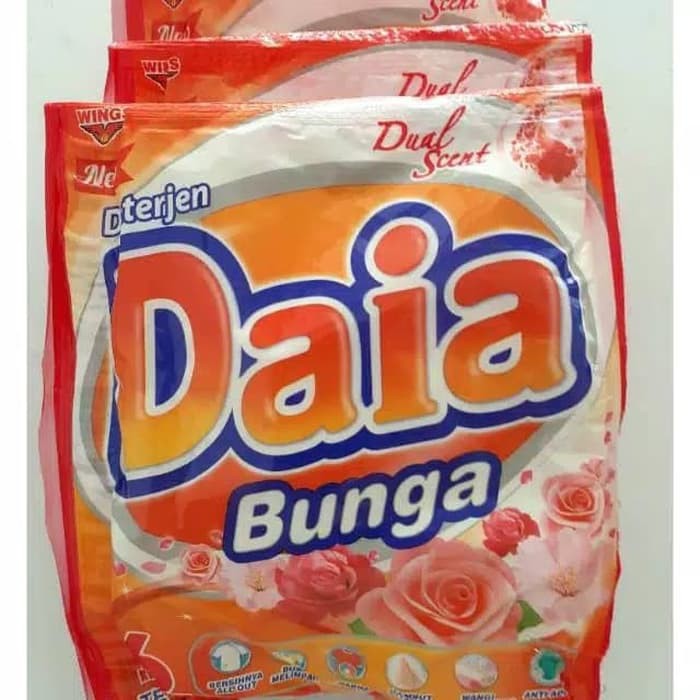 Jual Daia Deterjen Bubuk Bunga 1 Renteng (6pcs) | Shopee Indonesia