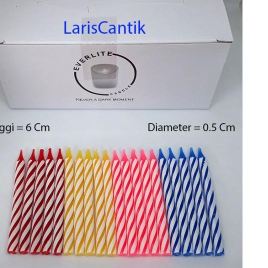 Jual Lilin Spiral Ulir Strip isi 288 Pcs ♛ | Shopee Indonesia