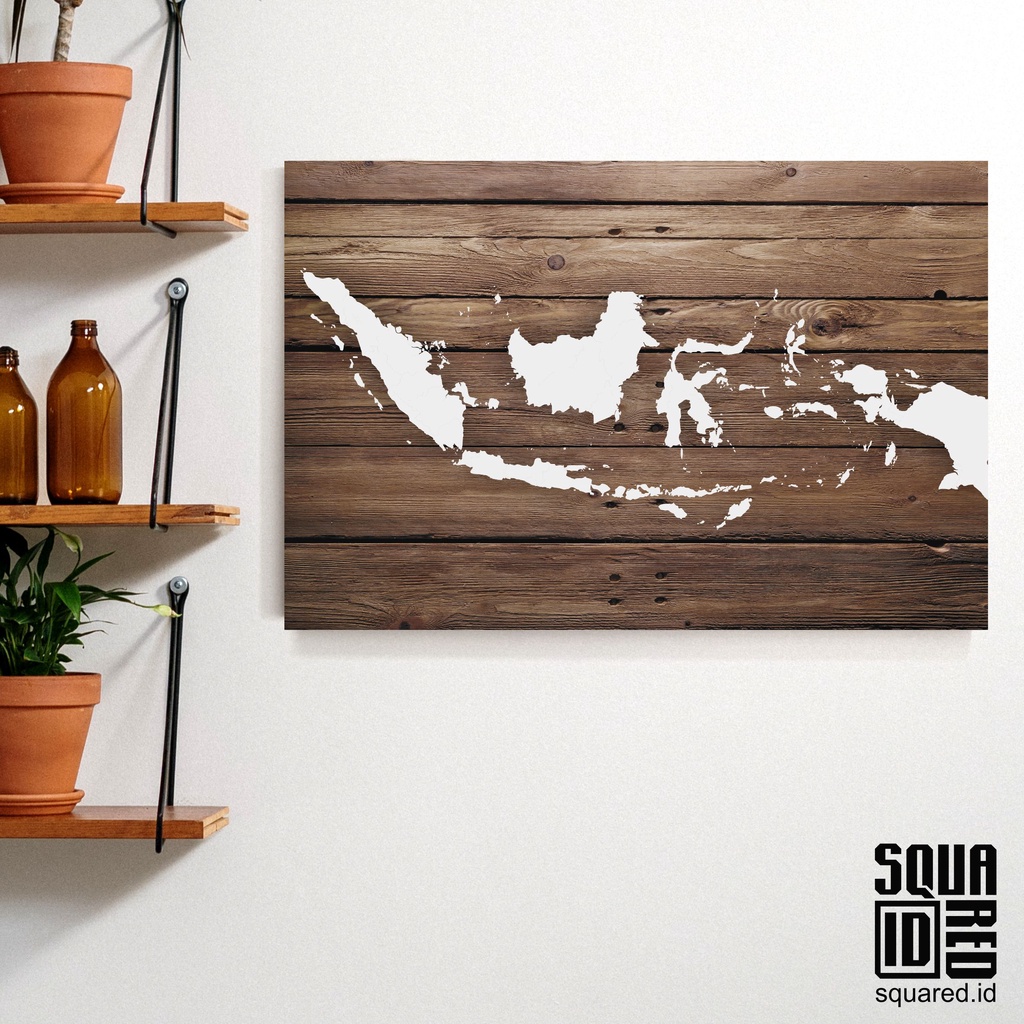 Jual Poster kayu/ wall art/ hiasan dinding peta indonesia | Shopee ...