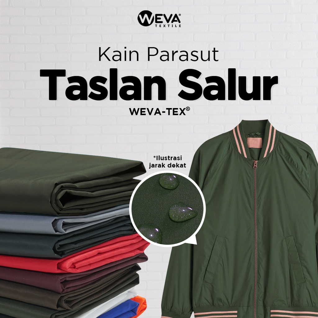 Jual Bahan Kain Taslan Salur - Bahan Kain Jaket Anti Air Weva Textile ...