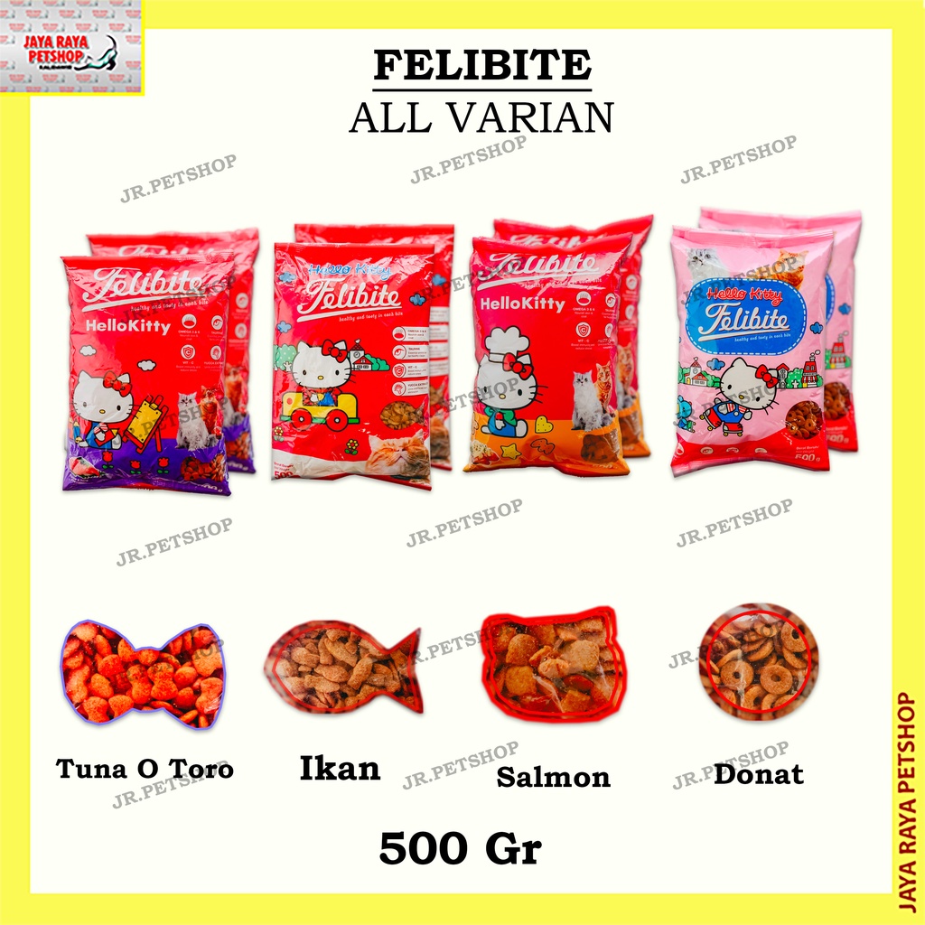 Jual Felibite Makanan Kucing 4 varian 500 gr | Shopee Indonesia