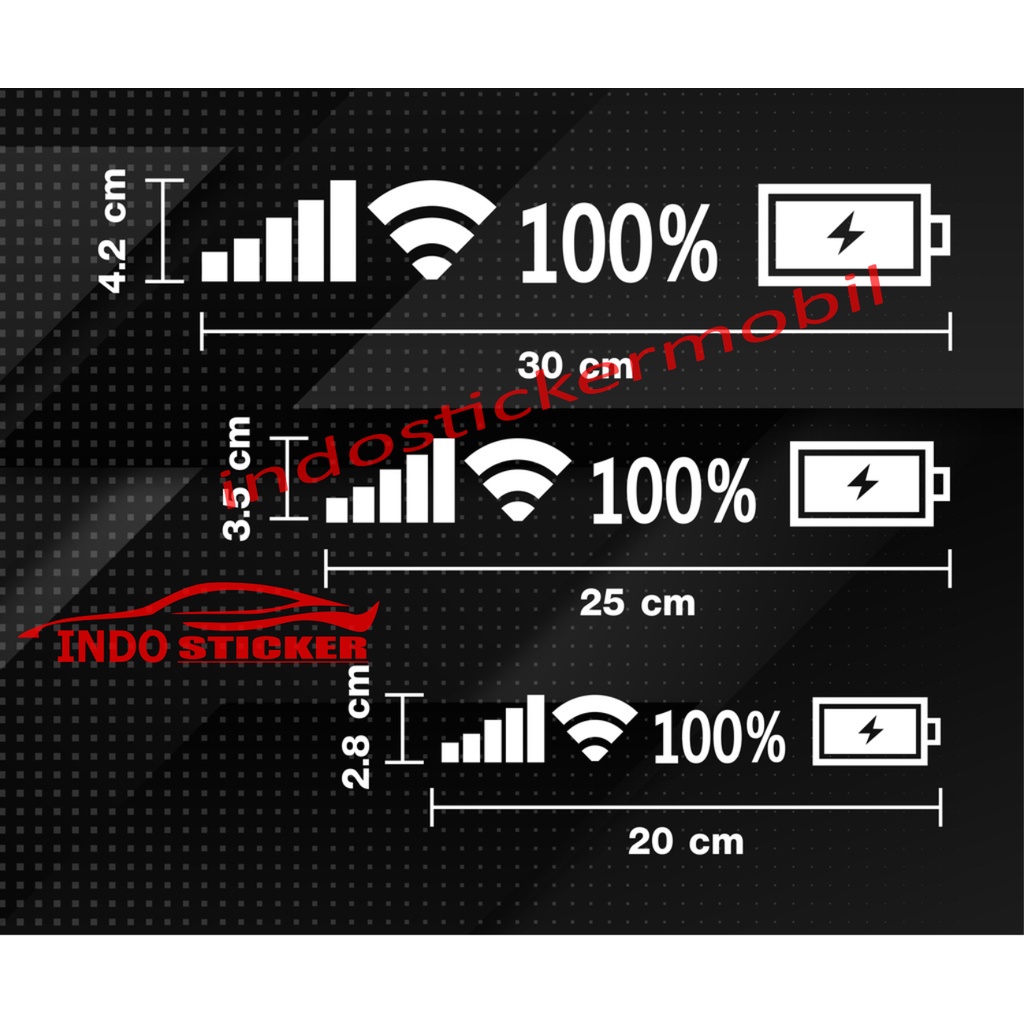 Jual Cutting Stiker Yang Lagi Viral Batrai Hp Wifi Sinyal Phone Mobil ...