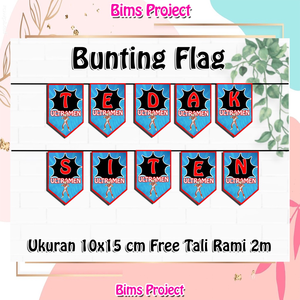 Jual BUNTING FLAG TEMA ULTRAMEN HIASAN NAMA BISA REQUEST | Shopee Indonesia