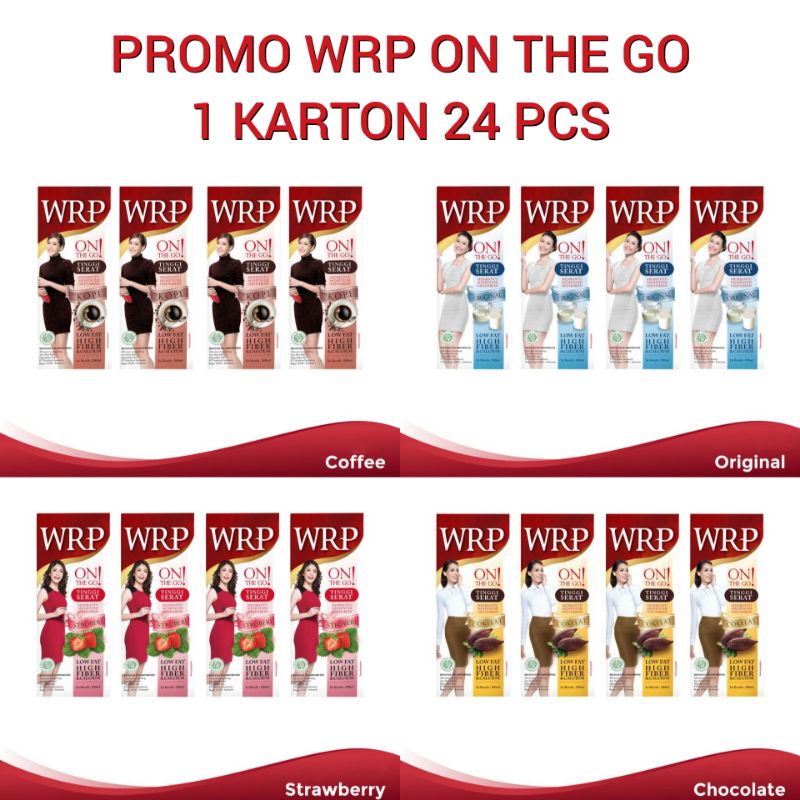 Jual MONIESHOP - Kartonan WRP On The Go 1 Karton 24 pcs WRP UHT SUSU ...