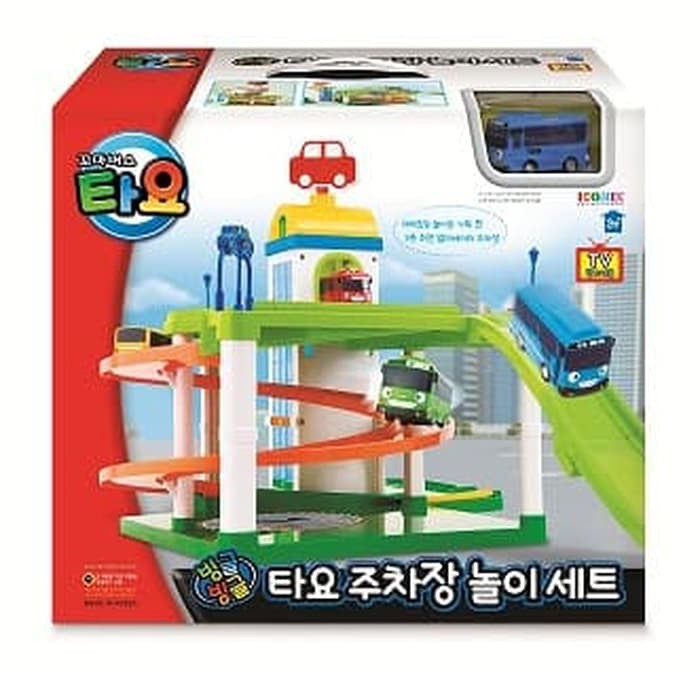 Jual Iconix Tayo The Little Bus Tayo Parking Lot Playset TYT-112007 | Shopee Indonesia