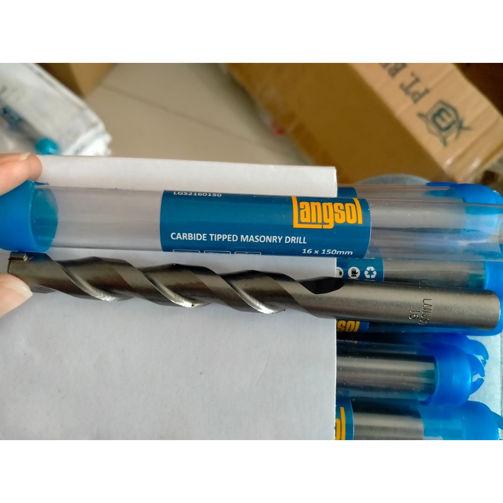 Jual LANGSOL DRILL BITS 16mm Mata Bor Beton / Tembok Mansory Drill Bit ...