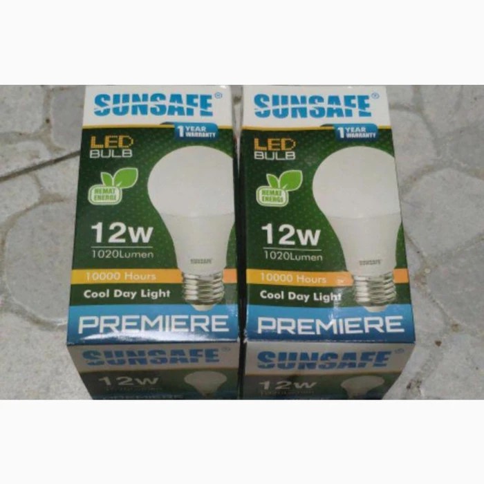 Jual Lampu bohlam led blub tabung sunsafe premier 12 watt | Shopee ...