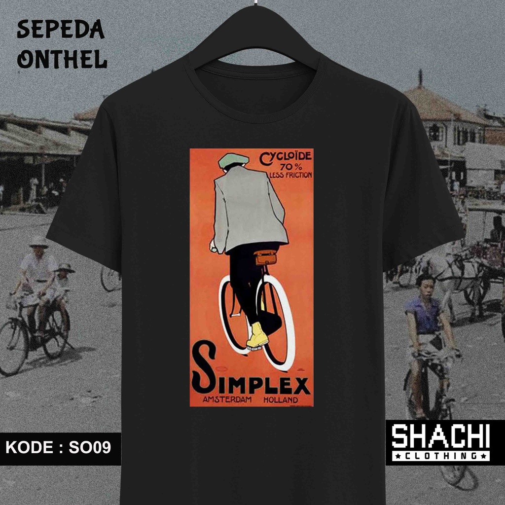 Jual T Shirt Kaos Sepeda Onthel Ontel - SIMPLEX - SO09 / 10 - Premium Cotton Combed 24S | Shopee ...