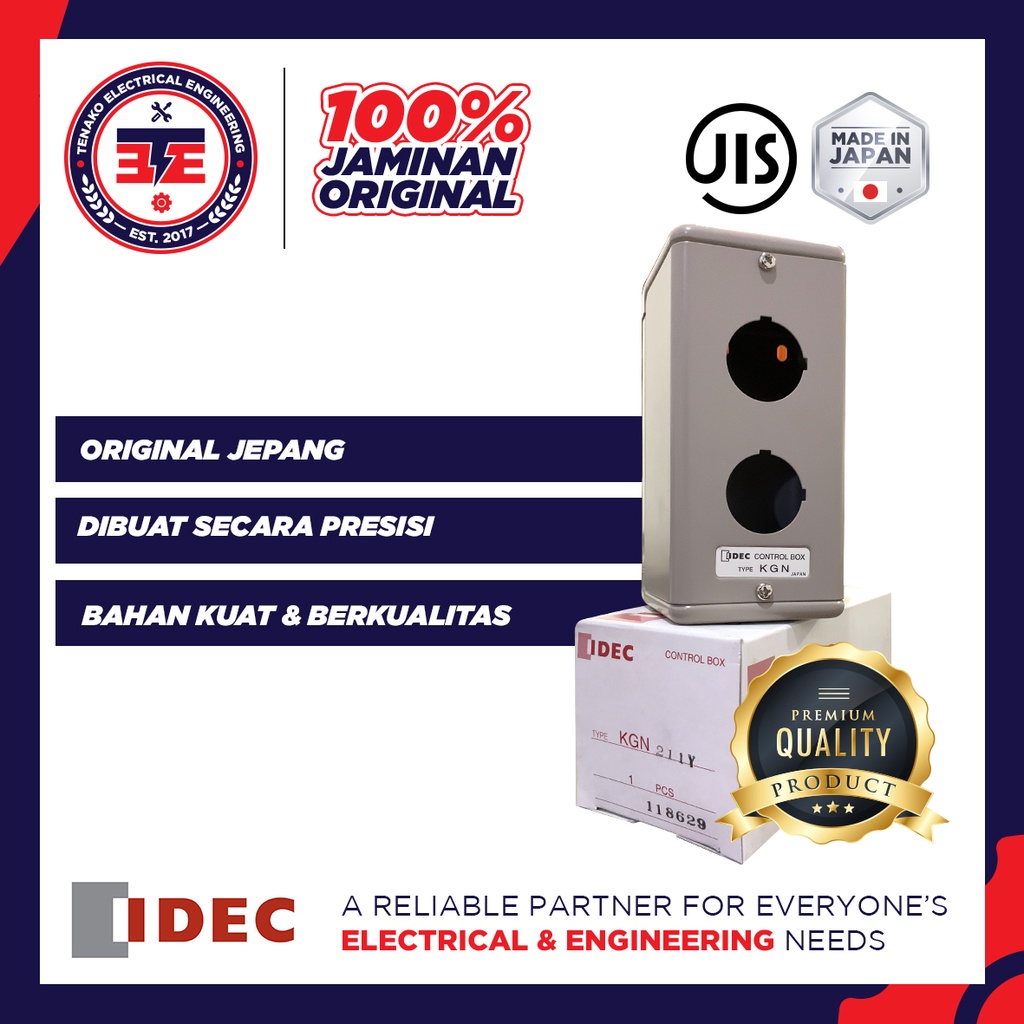 Jual IDEC KGN211Y Control Box 2 Lubang 30mm Original IDEC | Shopee ...