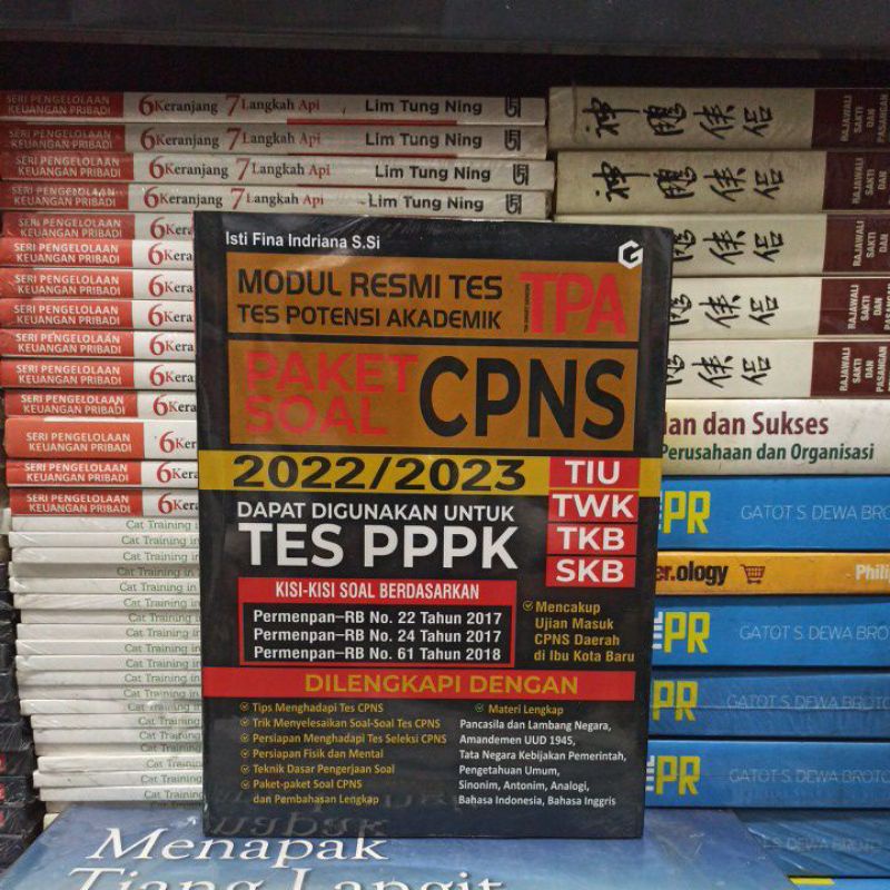 Jual BUKU ORIGINAL MODUL RESMI TES TES POTENSI AKADEMIK TPA PAKET SOAL ...