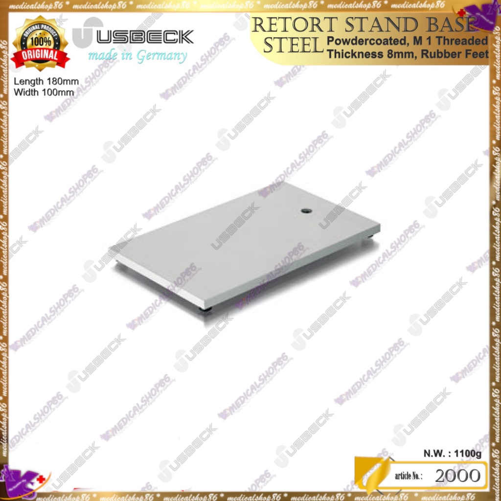 Jual RETORT STAND BASE, Steel, 180x100mm. Merk USBECK cat. 2000 ...