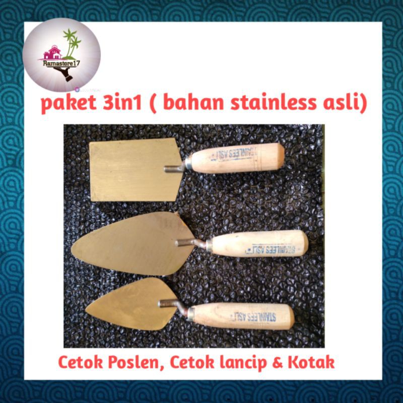 Jual Sendok semen / Cetok POSLEN, Cetok lancip & Kotak bahan stainless ...