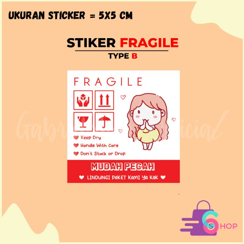 Jual STICKER FRAGILE || STIKER FRAGILE CUTE || FRAGILE LUCU | Shopee ...
