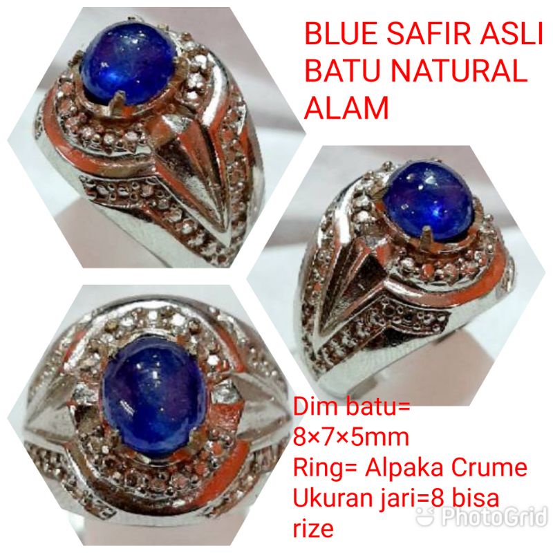 Jual CINCIN BATU BLUE SAFIR AFRIKA ASLI BATU NATURAL ALAM | Shopee ...