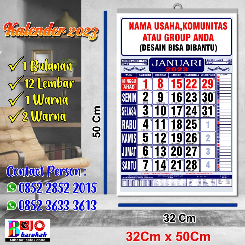Jual KALENDER SABLON / KALENDER KERJA / KALENDER HVS / KALENDER CUSTOM ...