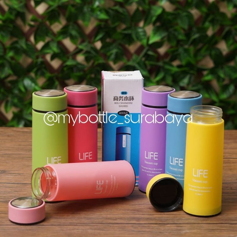 Jual Botol kaca life,botol life kaca,tumbler life kaca Tanpa box,botol ...