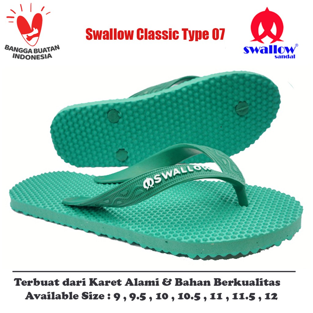 Jual Sandal Swallow Original Tipe 07 - Hijau (Size 9 -12) | Shopee ...